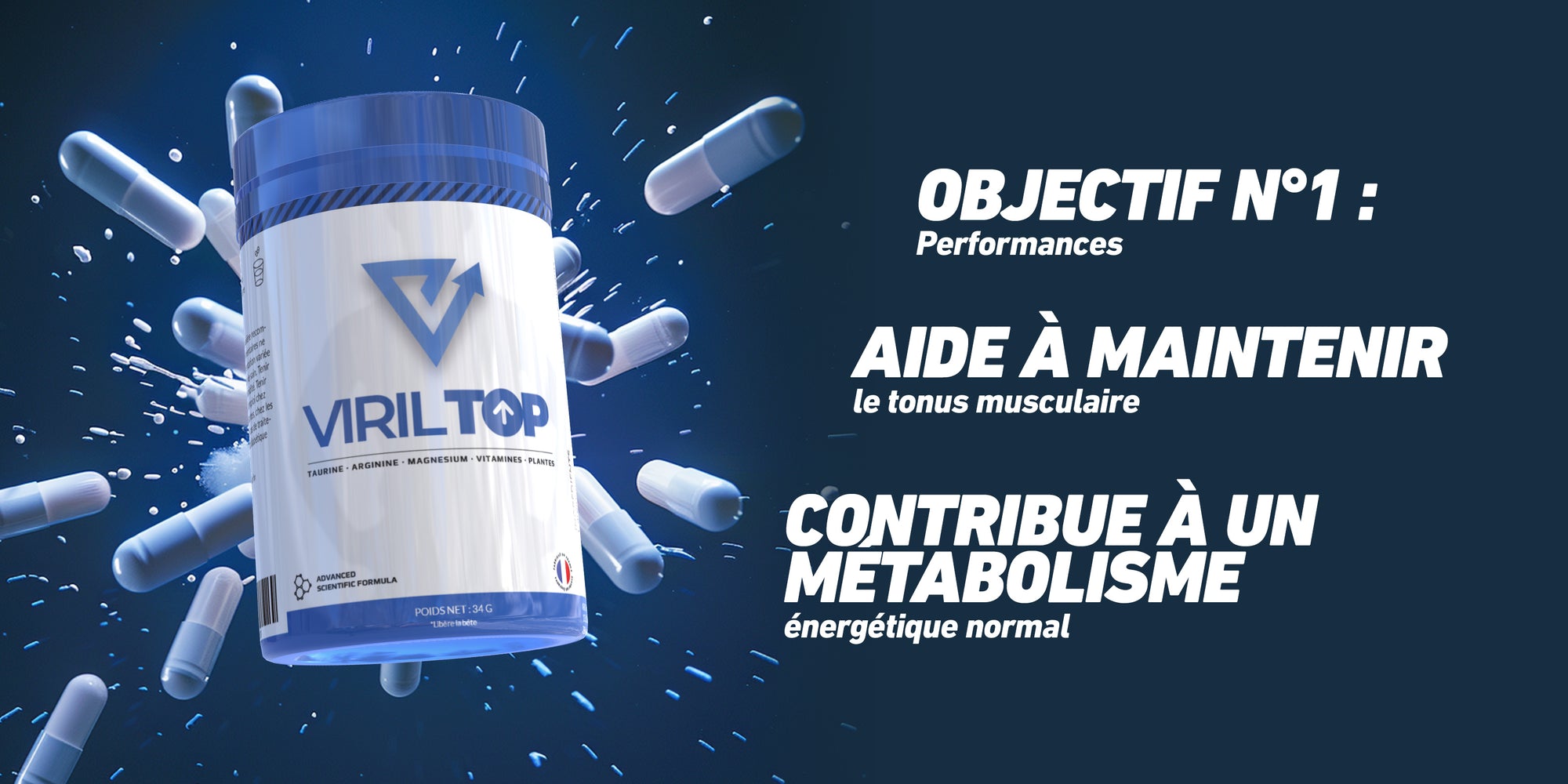 Viril TOP, Stimulateur de Vitalité Masculine - 60 gélules